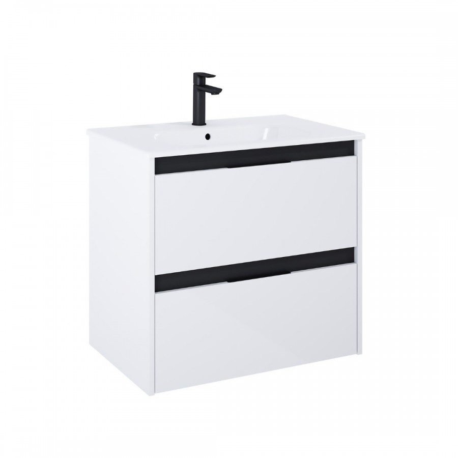 Roca Alpine zestaw łazienkowy 70 cm umywalka z szafką biały połysk ...