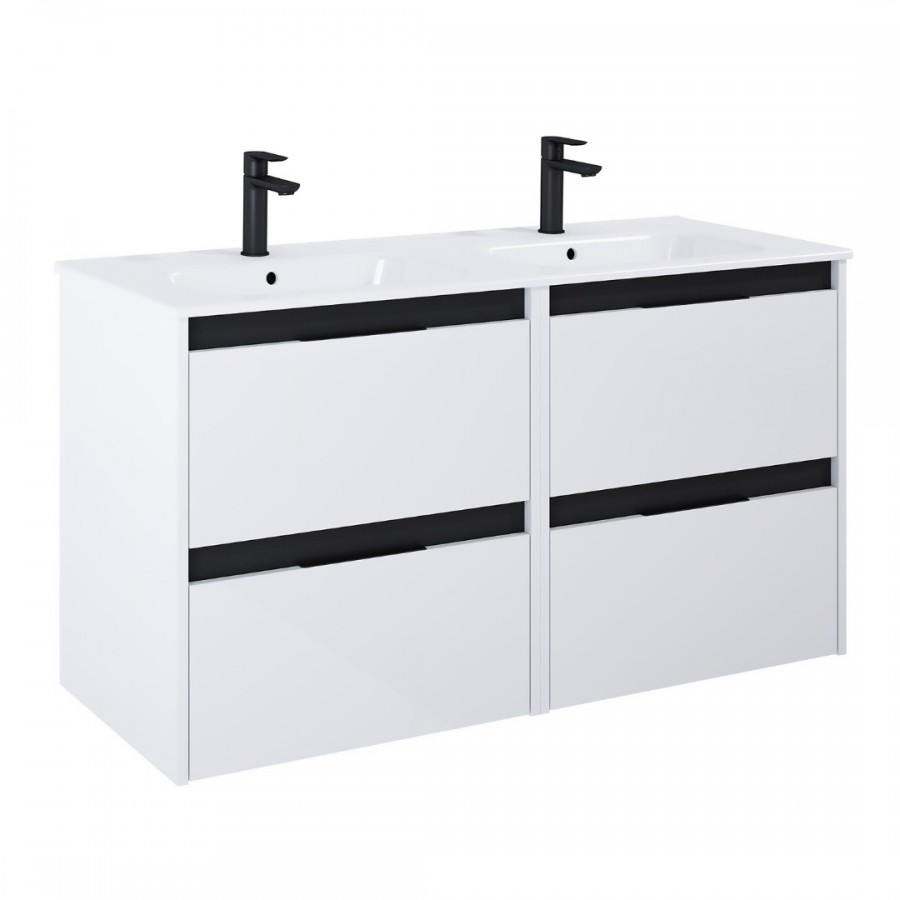 Roca Alpine zestaw łazienkowy 120 cm umywalka z szafką biały połysk ...