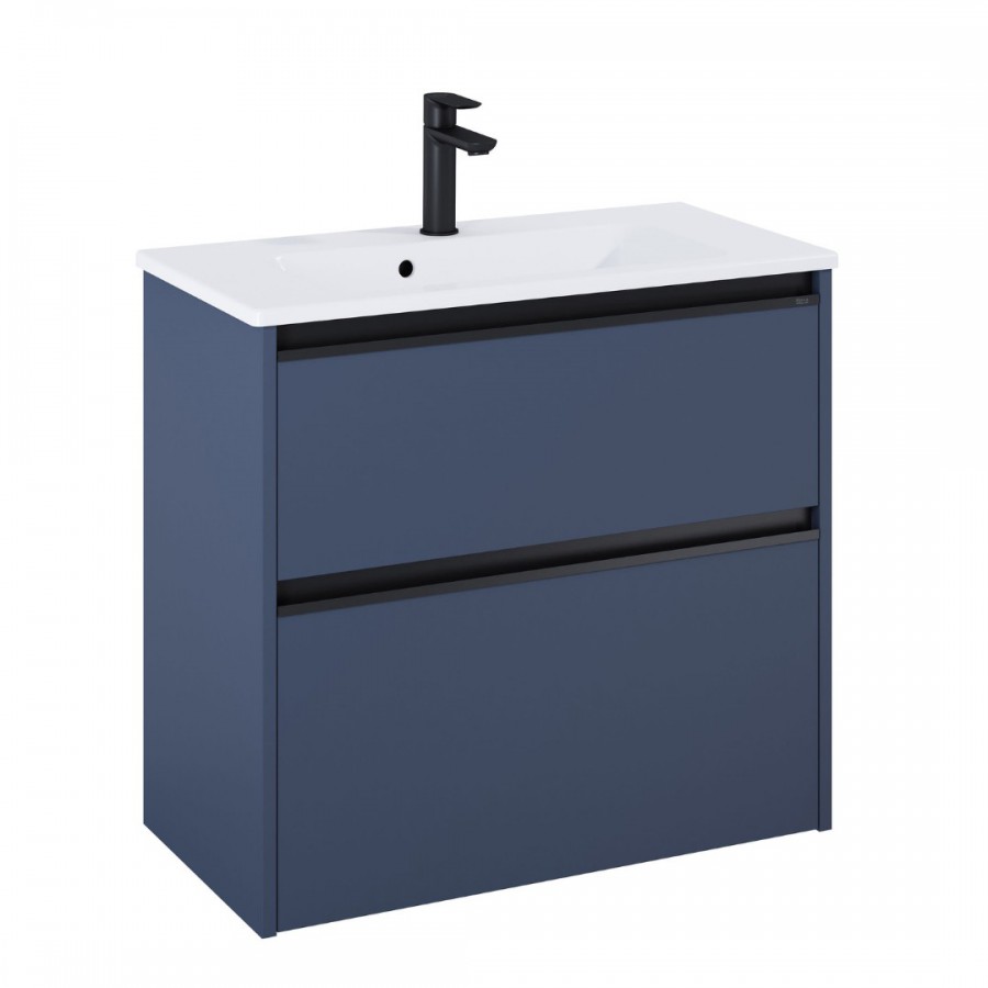 Roca Gap Pro compact slim zestaw łazienkowy 70 cm umywalka z szafką niebieski mat A852068538 ...