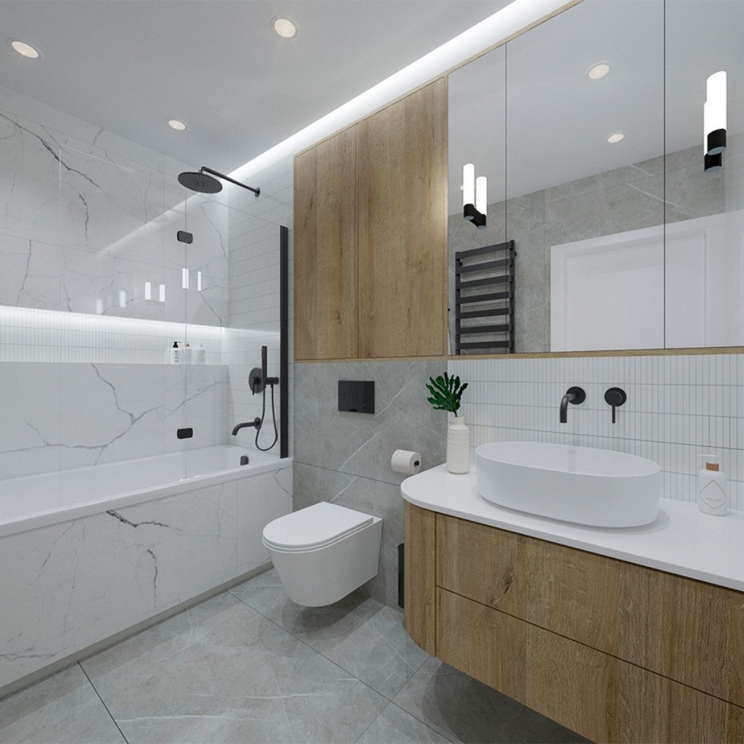 Wanna z prysznicem i parawanem w łazience - wady i zalety